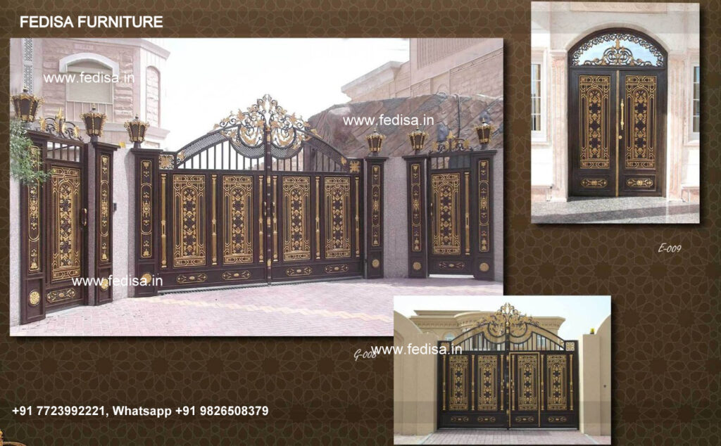 Main Gate Colour Modern Gate Post Design Veneer Gate Design Pillar ...