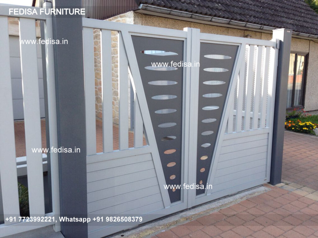 Parda Ka Design Modern Metal And Wood Fence 106 Palla Gate Design ...