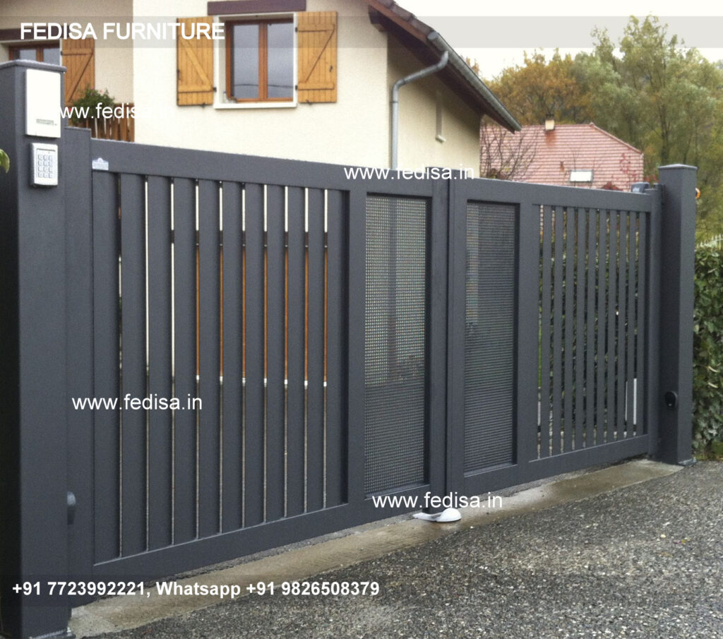Channel Gate Design Modern Metal And Wood Fence Cast Iron Design For ...