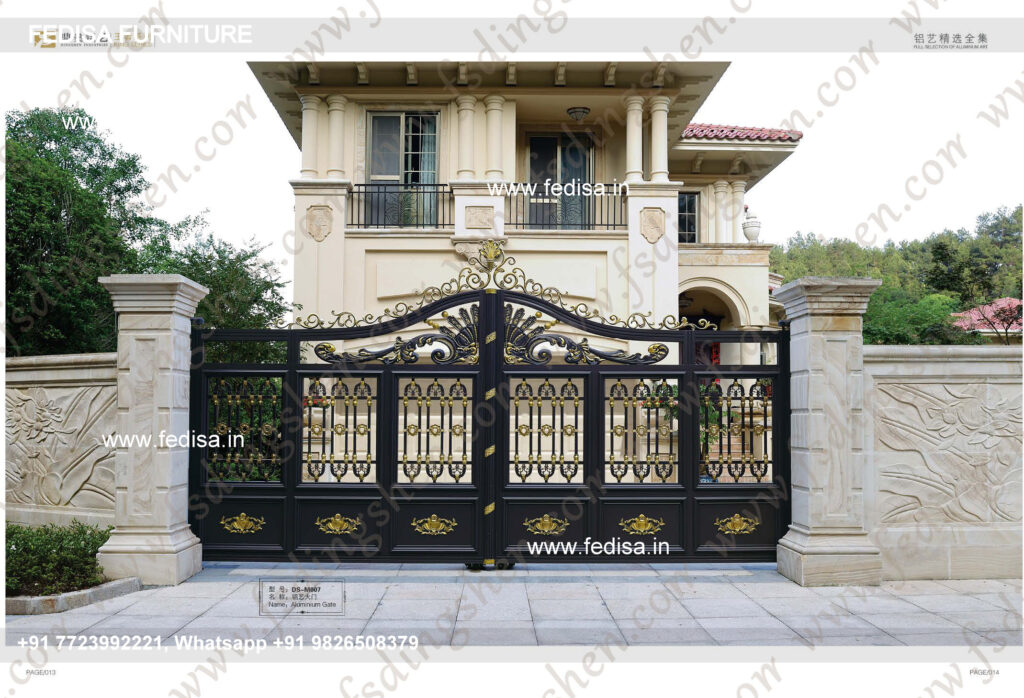 Main Gate Colour Modern Iron Fence Entrance Steel Gate Design Pipe Gate ...