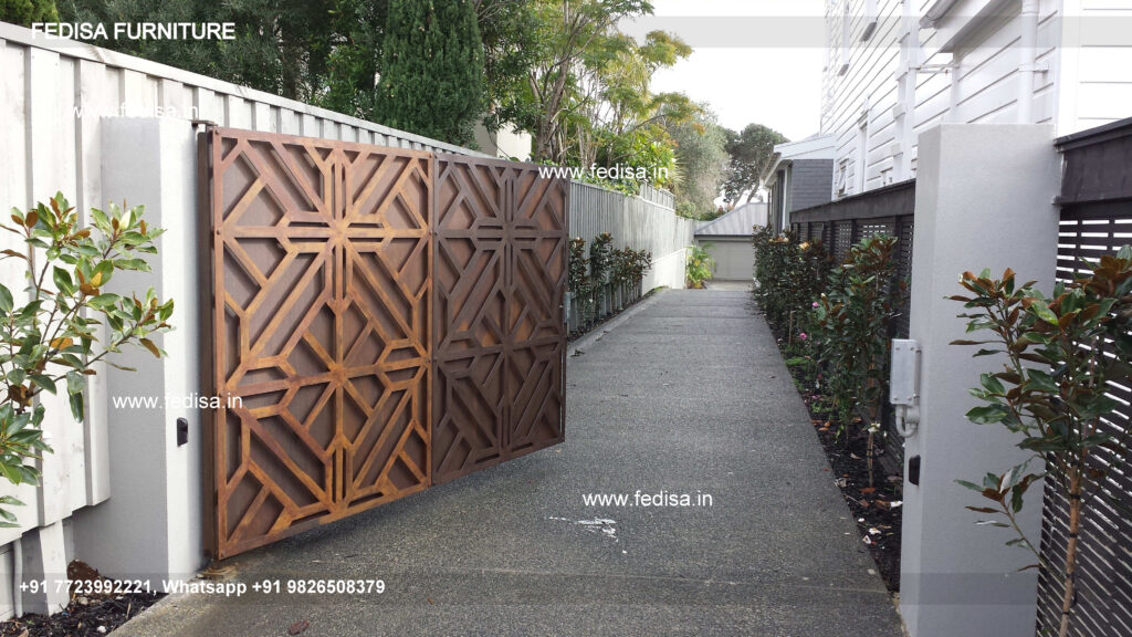 Folding Gate Design Modern Main Gate Design 2136 Round Shape Main Gate ...