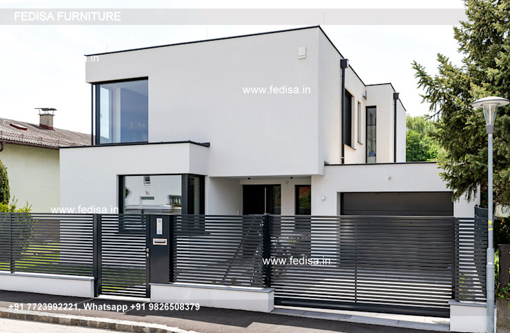 Modern Front Wall And Gate Designs Modern Metal And Wood Fence Gate ...