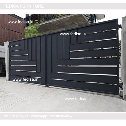 Low Cost Simple Gate Design For Small House Modern Metal And Wood Fence ...