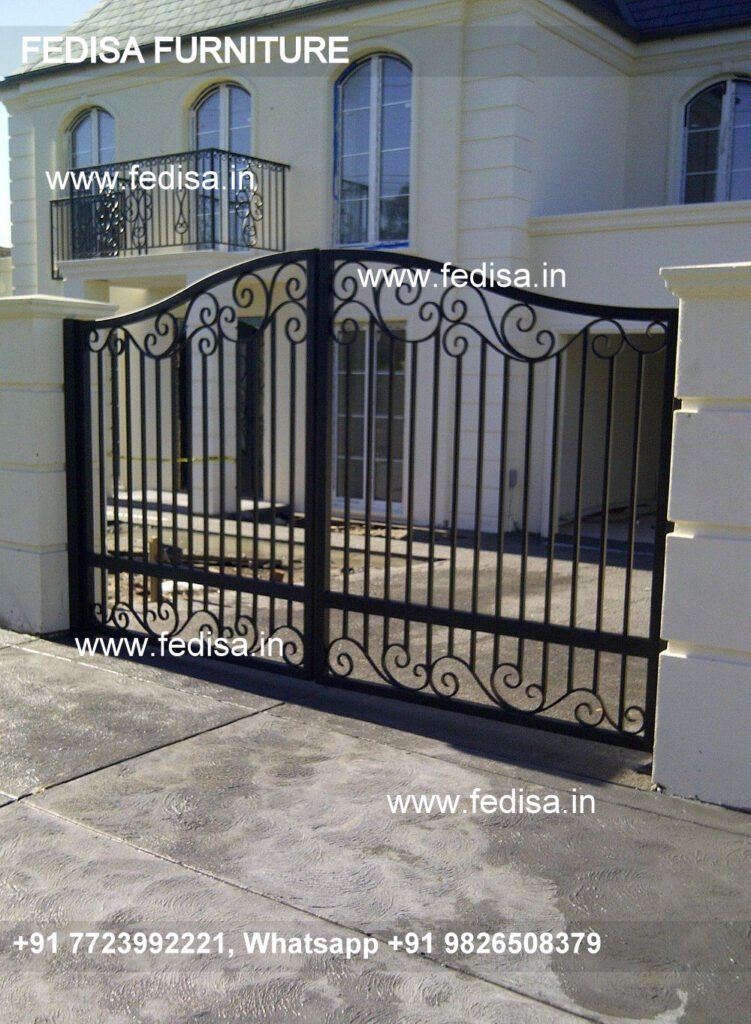 Simple Wall Boundary Grill Design Store Gate Design Sliding Gate Pillar ...