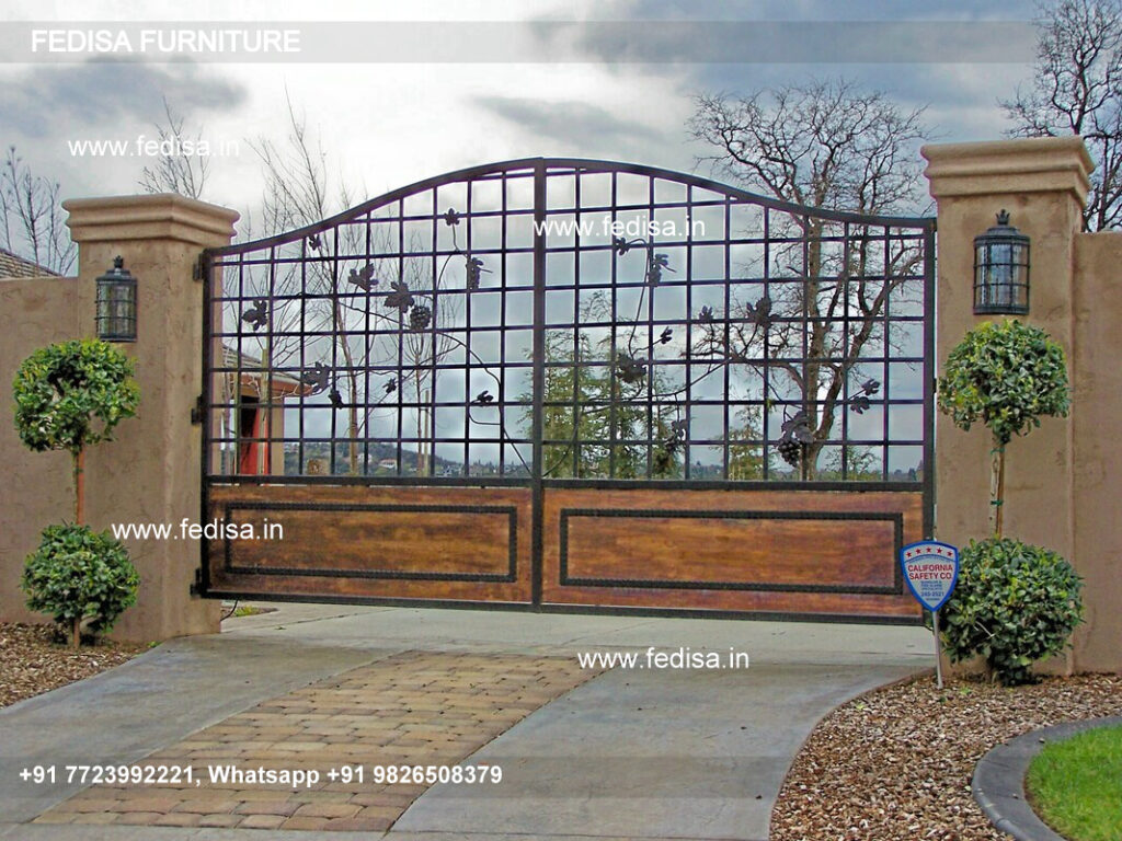 House Gate Colour Steel Single Door Gate Design Upper Gate Design Steel ...