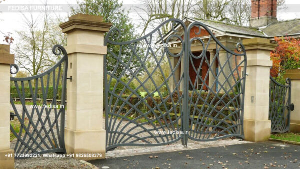 Single Door Iron Gate Design Steel Square Pipe Gate Design Big Main ...