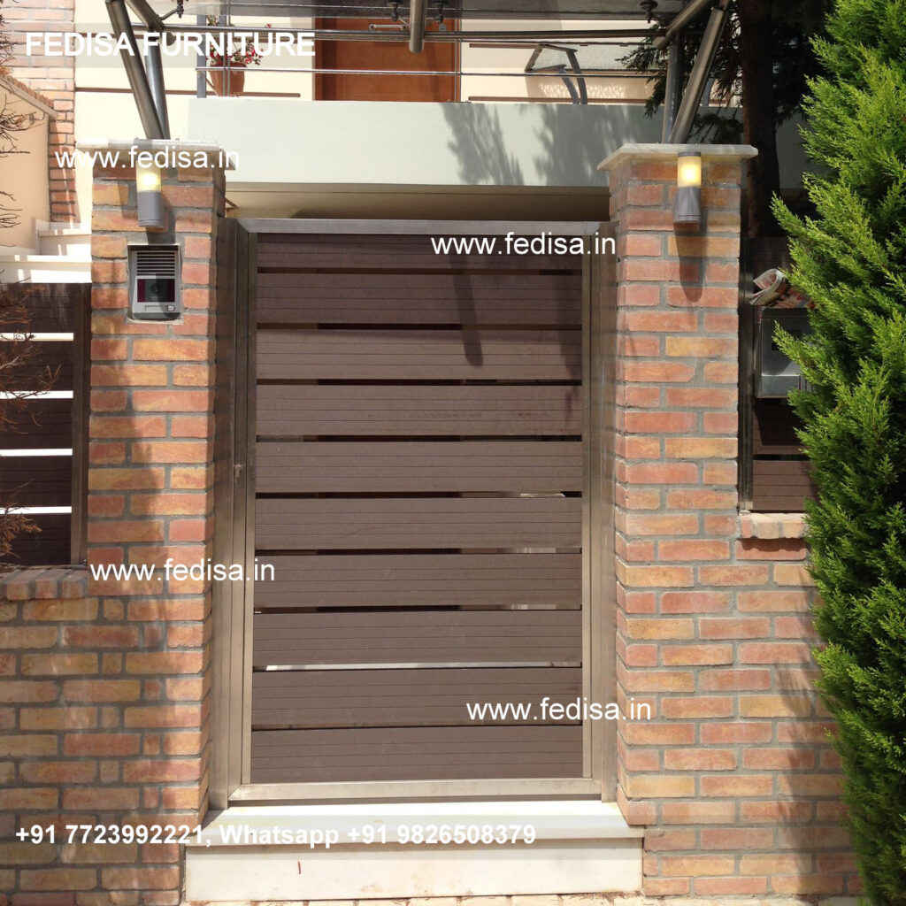 Modern Front Wall And Gate Designs Steel Single Door Gate Design Main ...