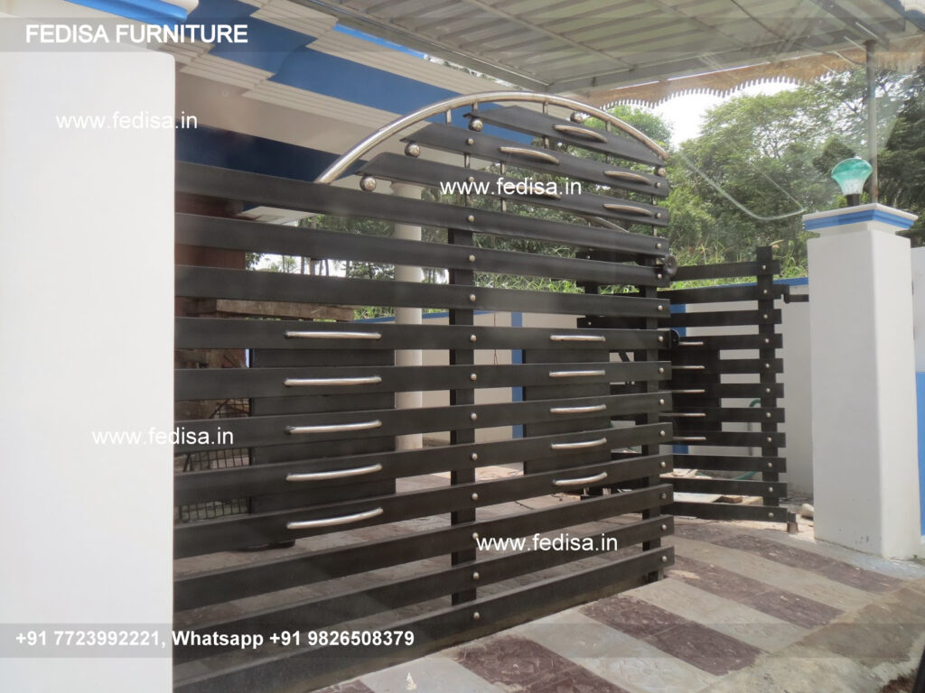 Sliding Main Gate Design Steel Square Pipe Gate Design Simple Steel ...