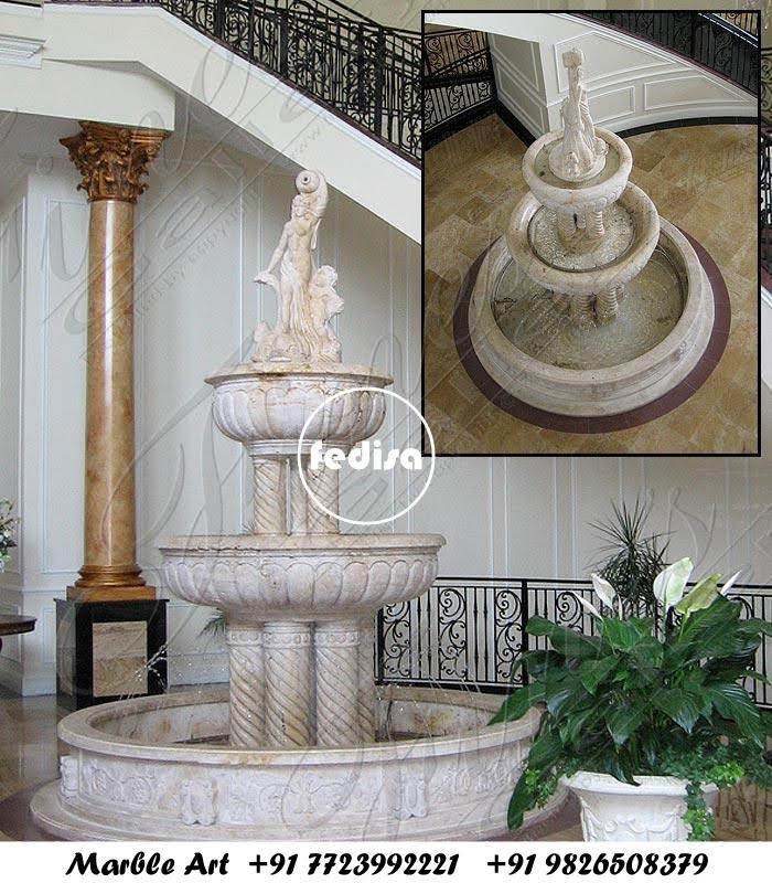 Marble Water Fountain Dolphin Fountain Duck Water Feature