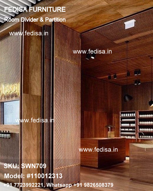 See Through Partition Wall Privacy Screen Indoor Foldable Room Divider ...