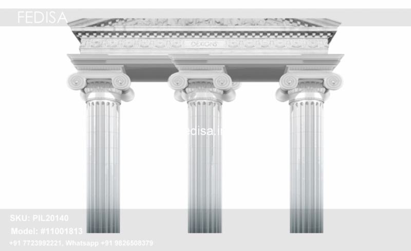 False Ceiling Designs For Pillars Pillar Color Design Front House Round ...