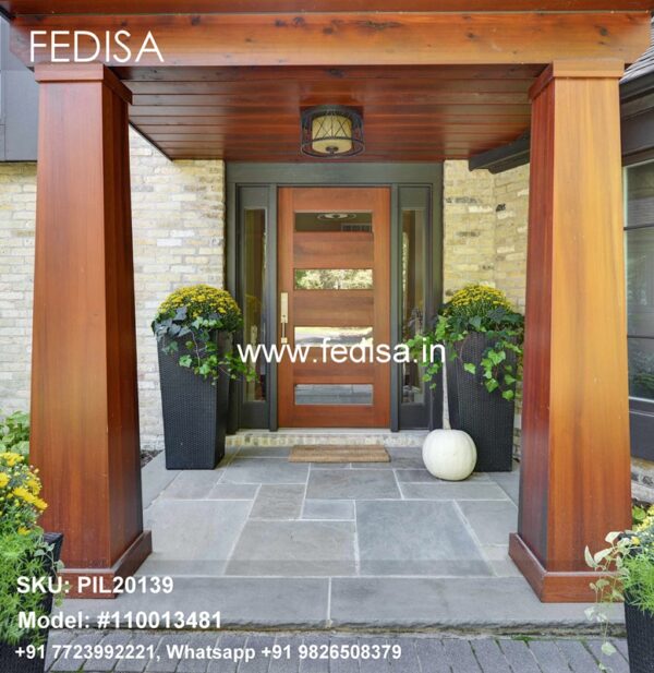 Exterior Column Design Modern House With Pillars Tiles Design For Pillars