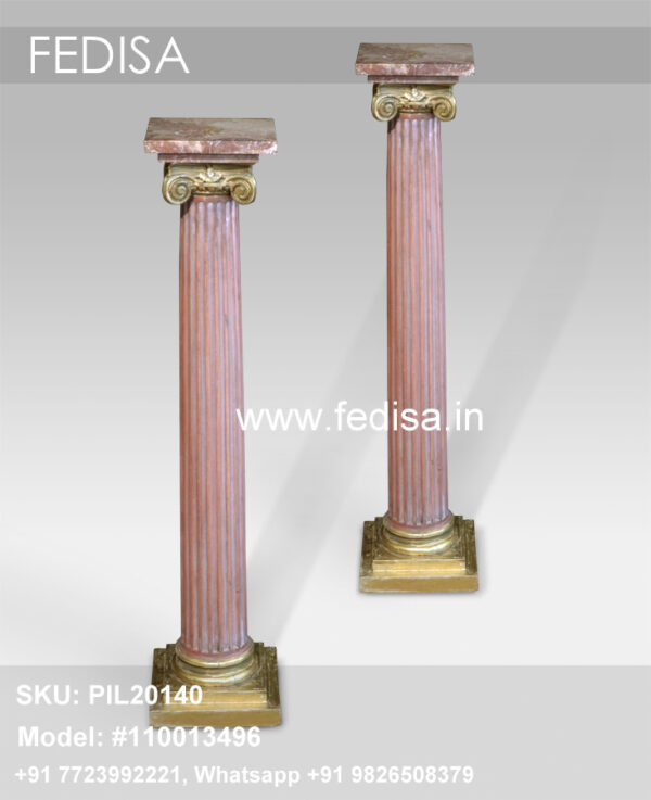 Round Pillar Front Elevation Indoor Pillar Design Royal Pillar Design