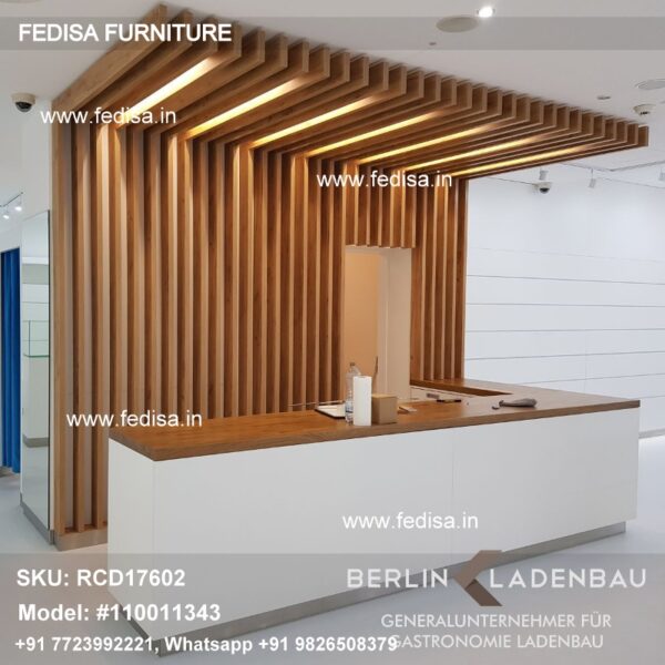 Salon Counters Antique Reception Desk Angled Reception Desk Reception ...