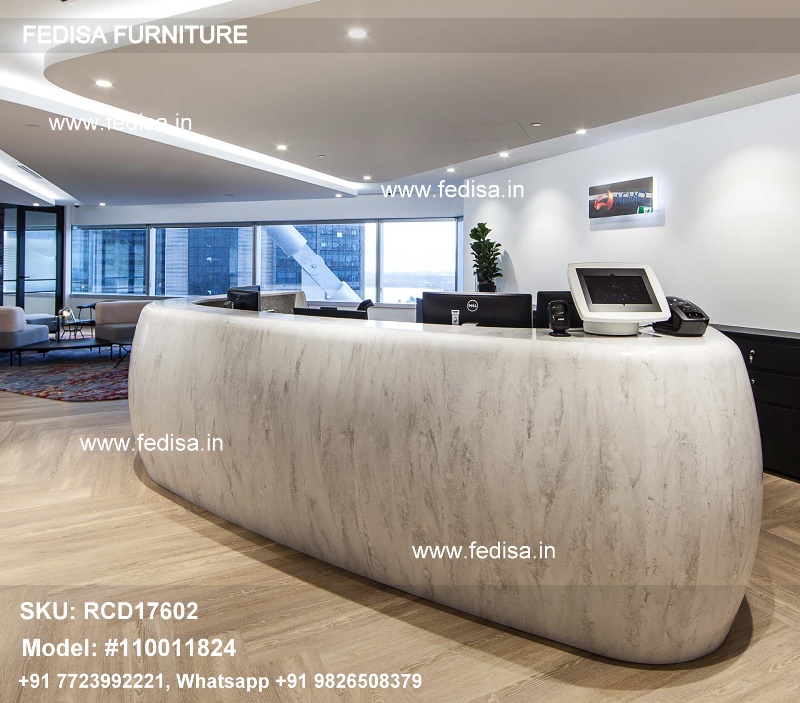 Reception Table Angled Reception Desk Metal And Wood Reception Desk ...