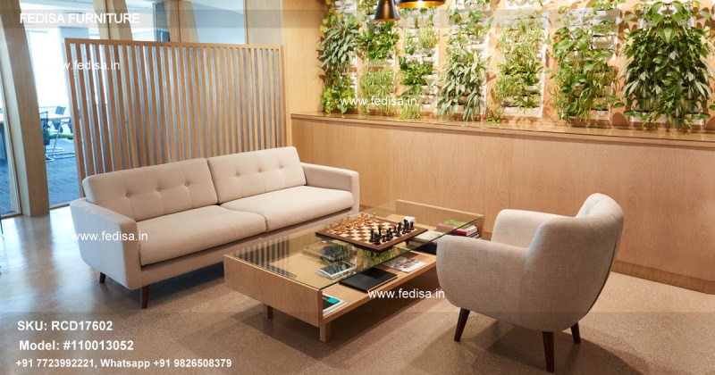 L Shape Reception Table At The Reception Desk Corrugated Metal ...