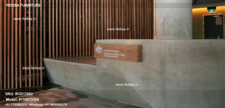 Salon Reception Desk Bamboo Reception Desk Modern Industrial Reception ...