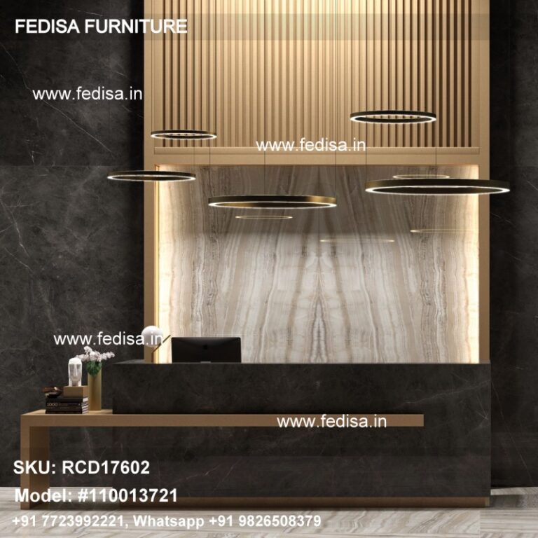 Modern Reception Table At Reception Desk Reception Desk With Shelves ...