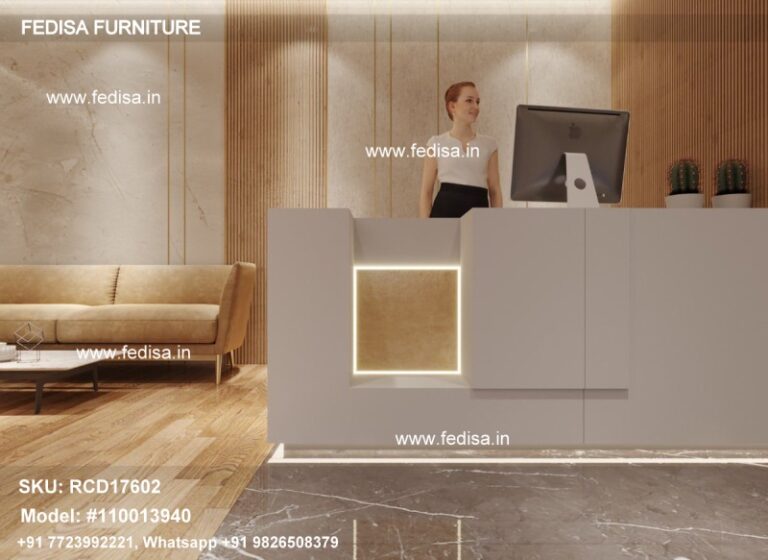 Office Reception Table Back Of Reception Desk Stainless Steel Reception ...