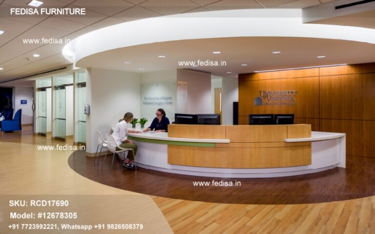 L Shaped Reception Desk Beauty Salon Counter Alera Valencia Series ...