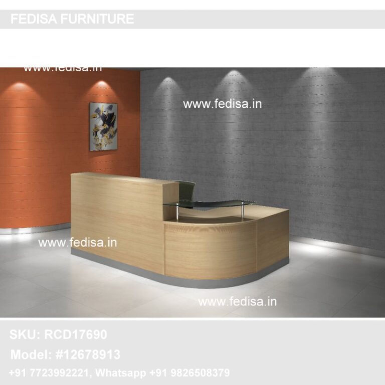 L Shape Reception Table Beauty Salon Counter Maple Reception Desk ...