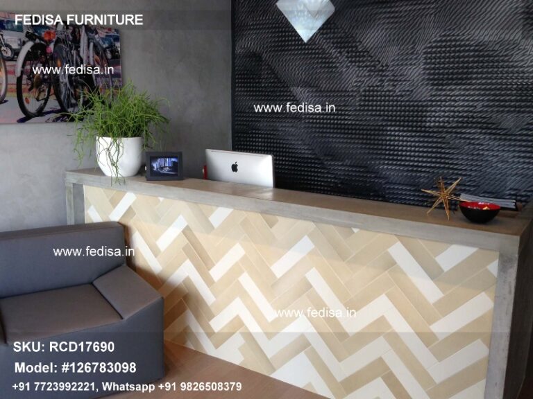 L Shape Reception Table Beauty Salon Reception Counter Commercial ...