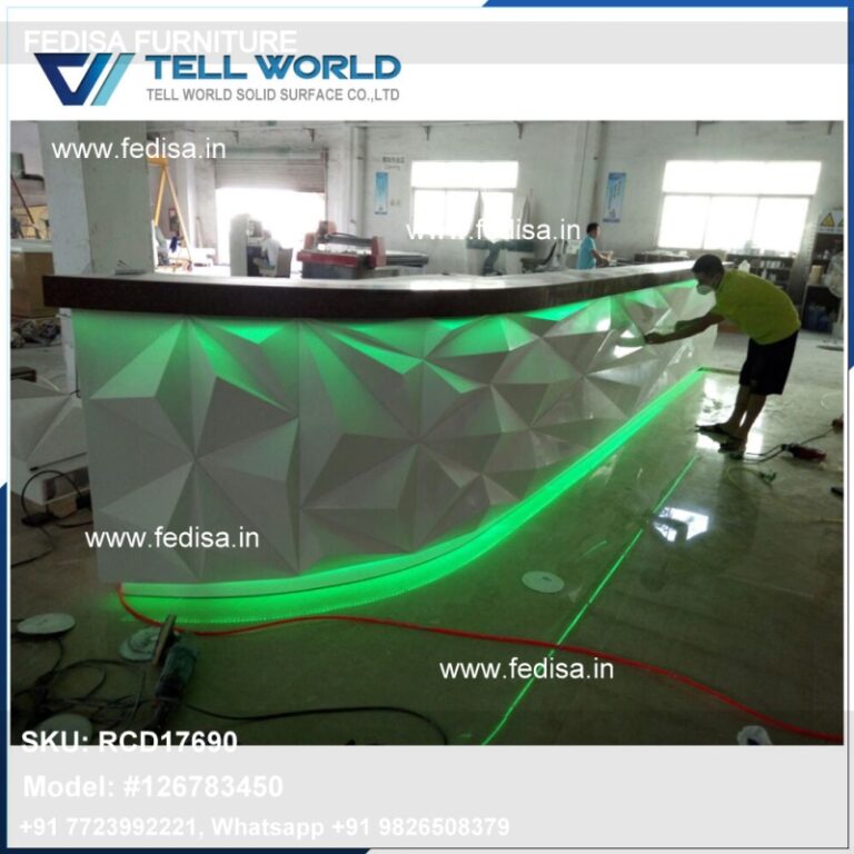 Reception Table Office Beauty Salon Reception Desk Half Circle ...