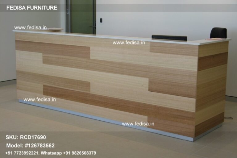 L Shape Reception Table Beauty Salon Reception Counter Library ...