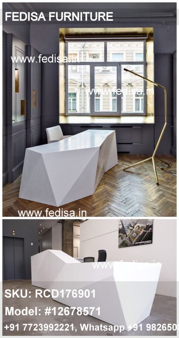 Small Reception Table Boss Glazed Reception Desk N183 Tall White ...