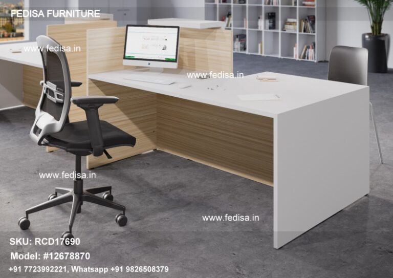 L Shape Reception Table Blue Reception Desk Light Up Reception Desk ...