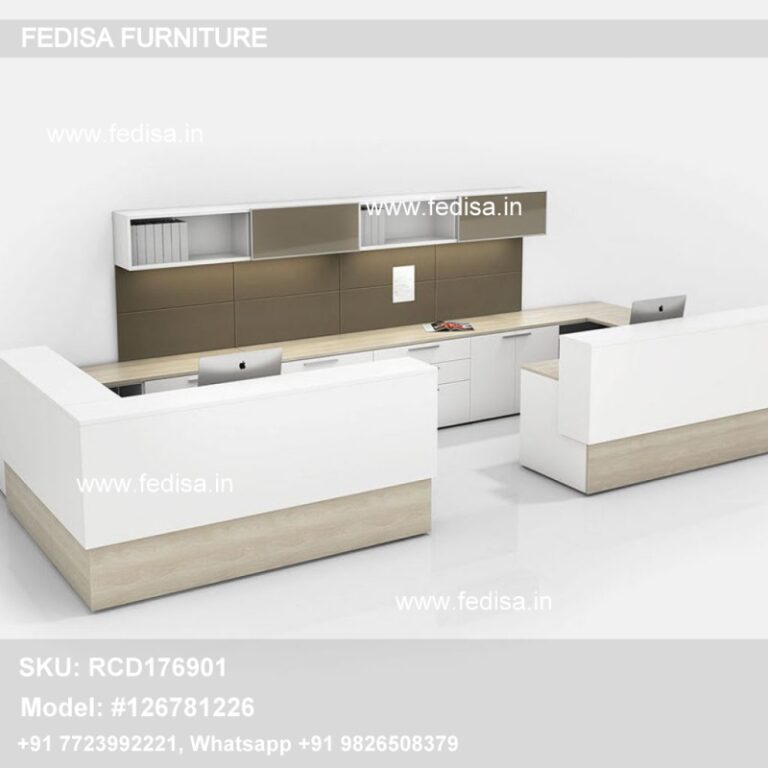 Modern Reception Table Blue Reception Desk Reception Counter Furniture ...