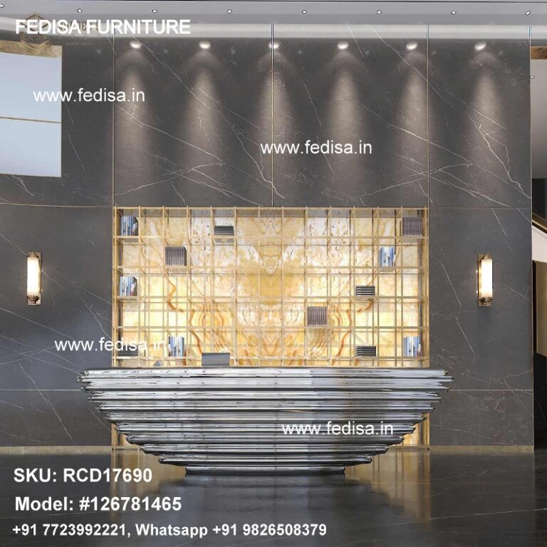 Restaurant Reception Counter Blue Reception Desk Small Front Reception ...