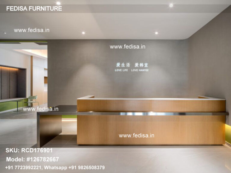 Front Desk Reception Desk With Transaction Counter Glass Enclosed ...