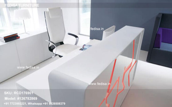 Reception Table Office Desk With Transaction Counter Perspex Screens ...