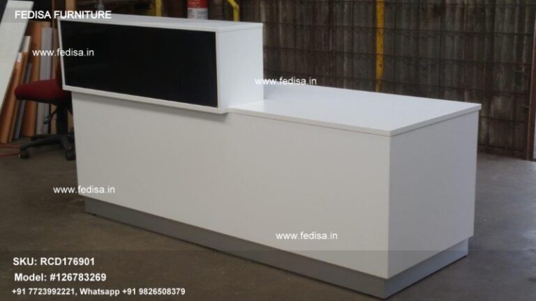 L Shape Reception Table Double Reception Desk White Wood Reception Desk ...