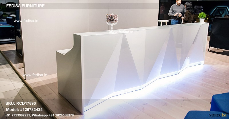 L Shape Reception Table Enclosed Reception Desk Reception Desk Pods ...