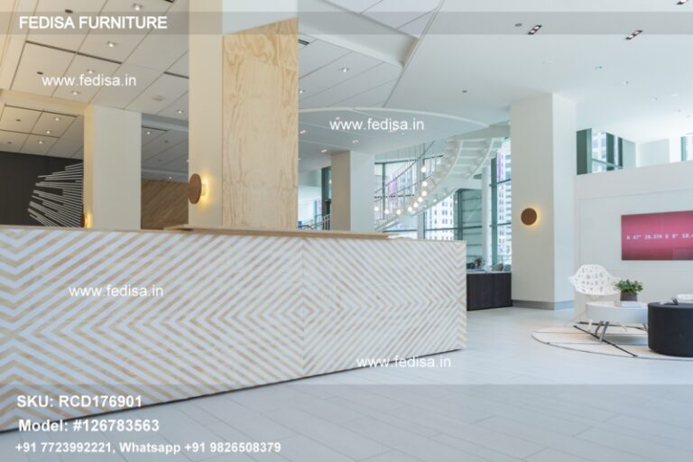 Modern Reception Table Dual Reception Desk Circular Reception Desk ...