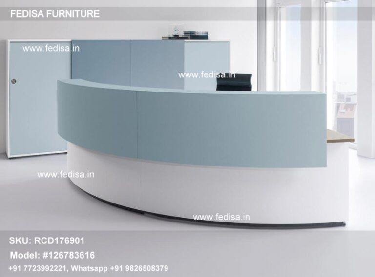 Reception Counter Ergonomic Reception Desk Curved Reception Counter ...