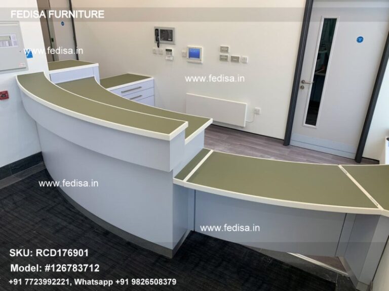 Small Reception Desk Enclosed Reception Desk Geometric Reception Desk ...