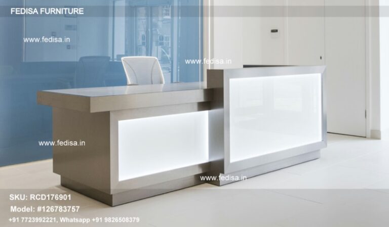 L Shape Reception Table Ergonomic Reception Desk High Reception Desk ...