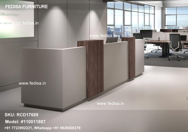 L Shaped Reception Desk 62 Person Reception Desk Modern Rustic ...