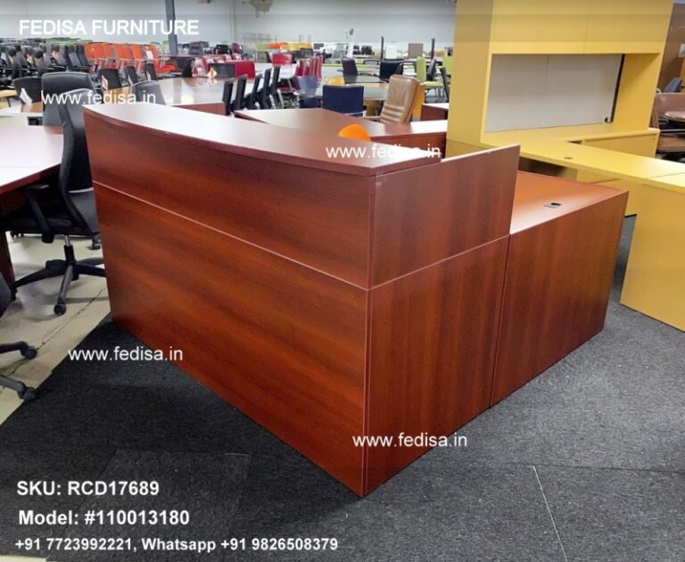 Restaurant Reception Counter 41 Ft Reception Desk Curved 2 Person ...