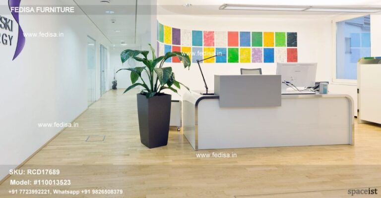 L Shape Reception Table A Reception Desk Metal Reception Desk Reception ...