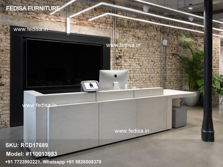 Wood Reception Desk 554 Foot Reception Desk Rustic Industrial Reception ...