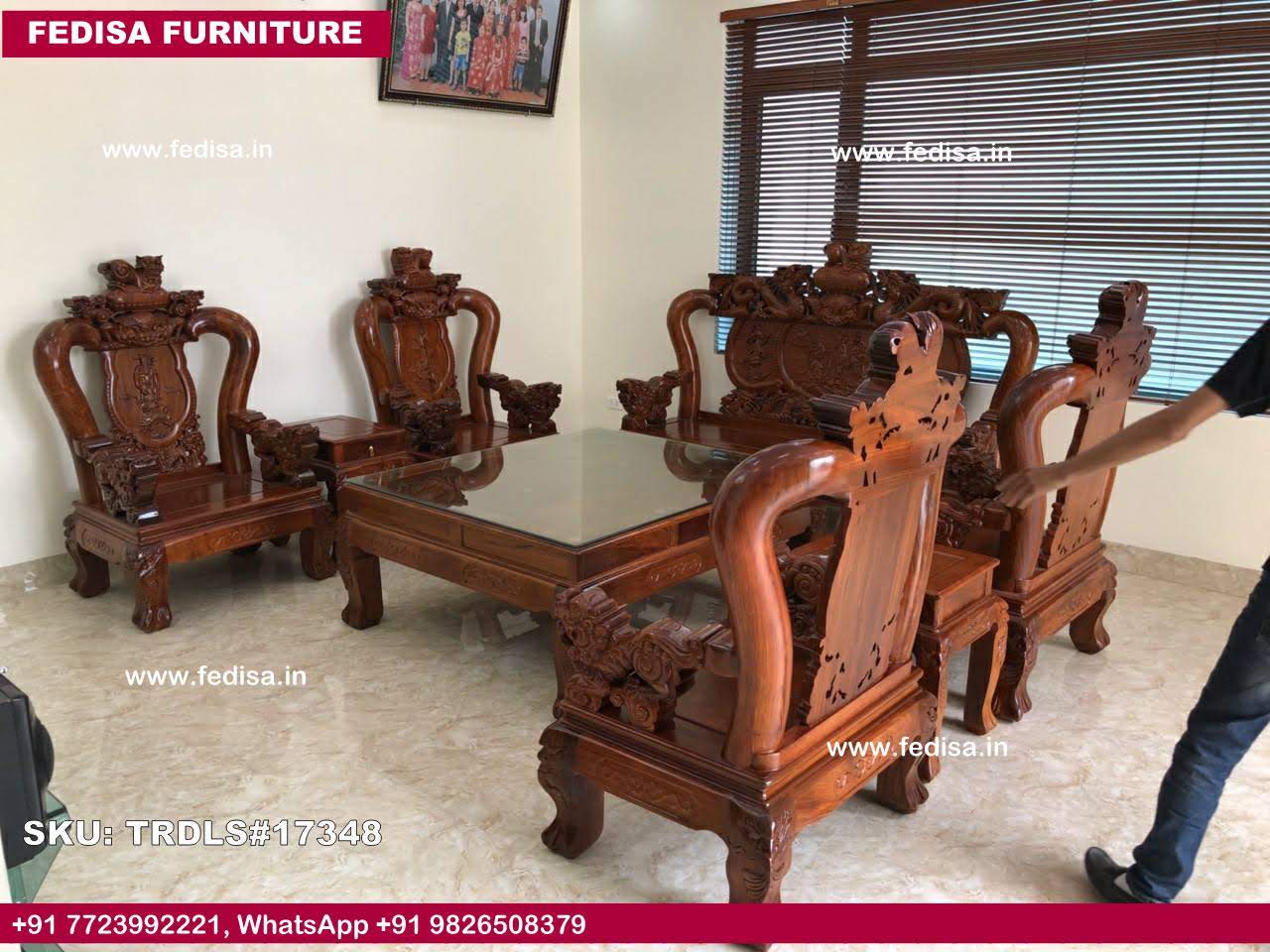 Solid Wood Sofa Set L Shape Sofa Set Under 290000 Small Kitchen Living ...