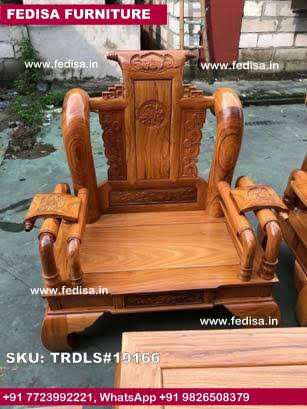 Wooden Setty L Shape Sofa With Corner Table Glass Top Coffee Table Set ...