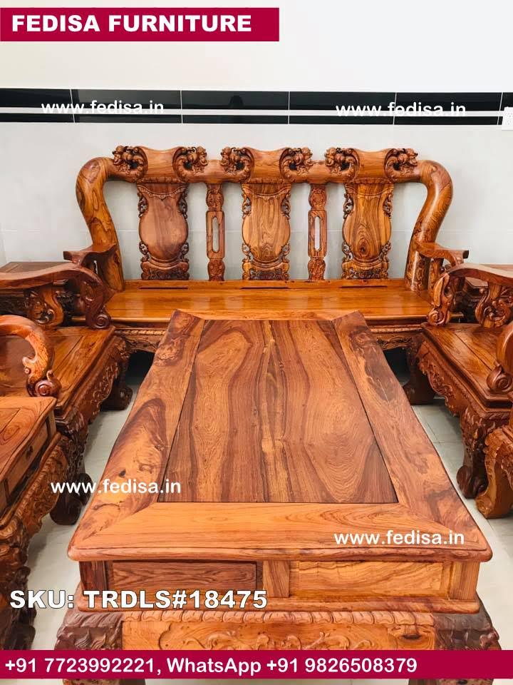 Setti Sofa Set L Shape Wooden Sofa Set Living Room Drawing Home ...