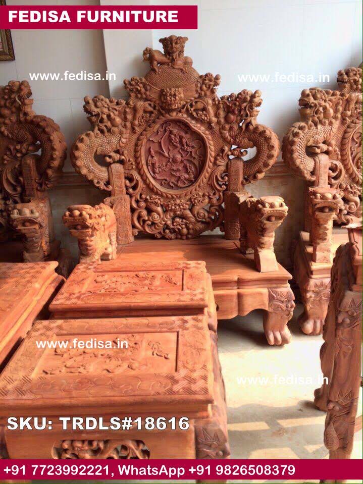 Solid Wood Sofa Set L Shape Wooden Sofa Set Full House Living Room Home ...