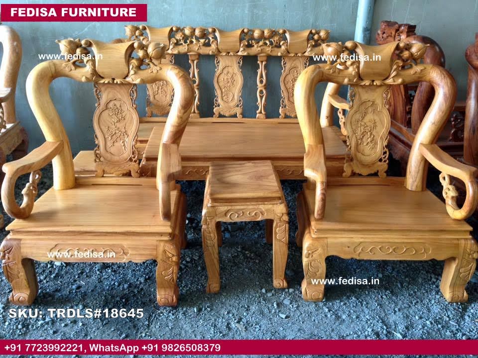 Tata Furniture Sofa Set L Shape Wooden Sofa Set Small Armchair For ...