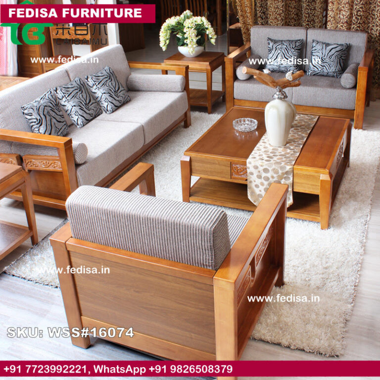 Seven Seater Wooden Sofa Cream Colour Sofa Set Simple L Shape Sofa L ...